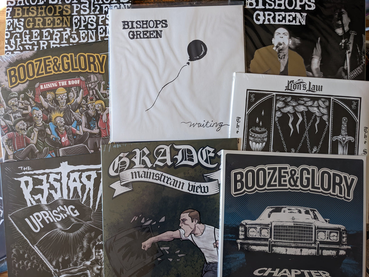 New Arrivals: Bishops Green, Cock Sparrer, Booze & Glory, – Distrotable
