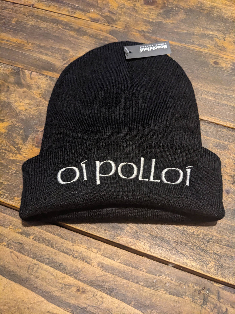 Oi Polloi Logo turn-up beanie – Distrotable
